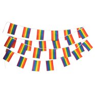 Anley Rainbow String LGBT Flags 32pcs - 4 Mixed Flag Banners with Pansexuality, Bisexuality ...
