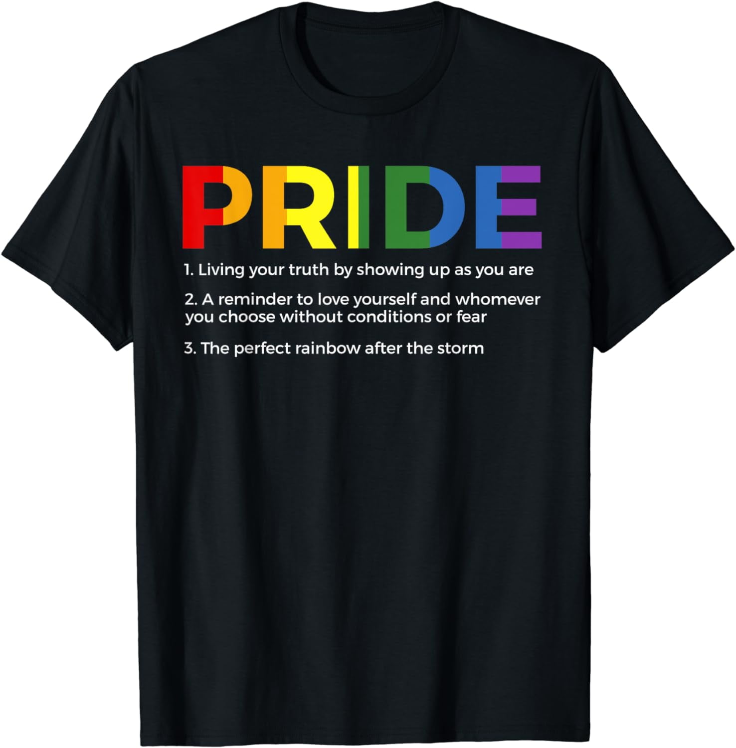 Rainbow Flag Pride Definition Gay Rights LGBTQ+ Pride T-Shirt - Walmart.com