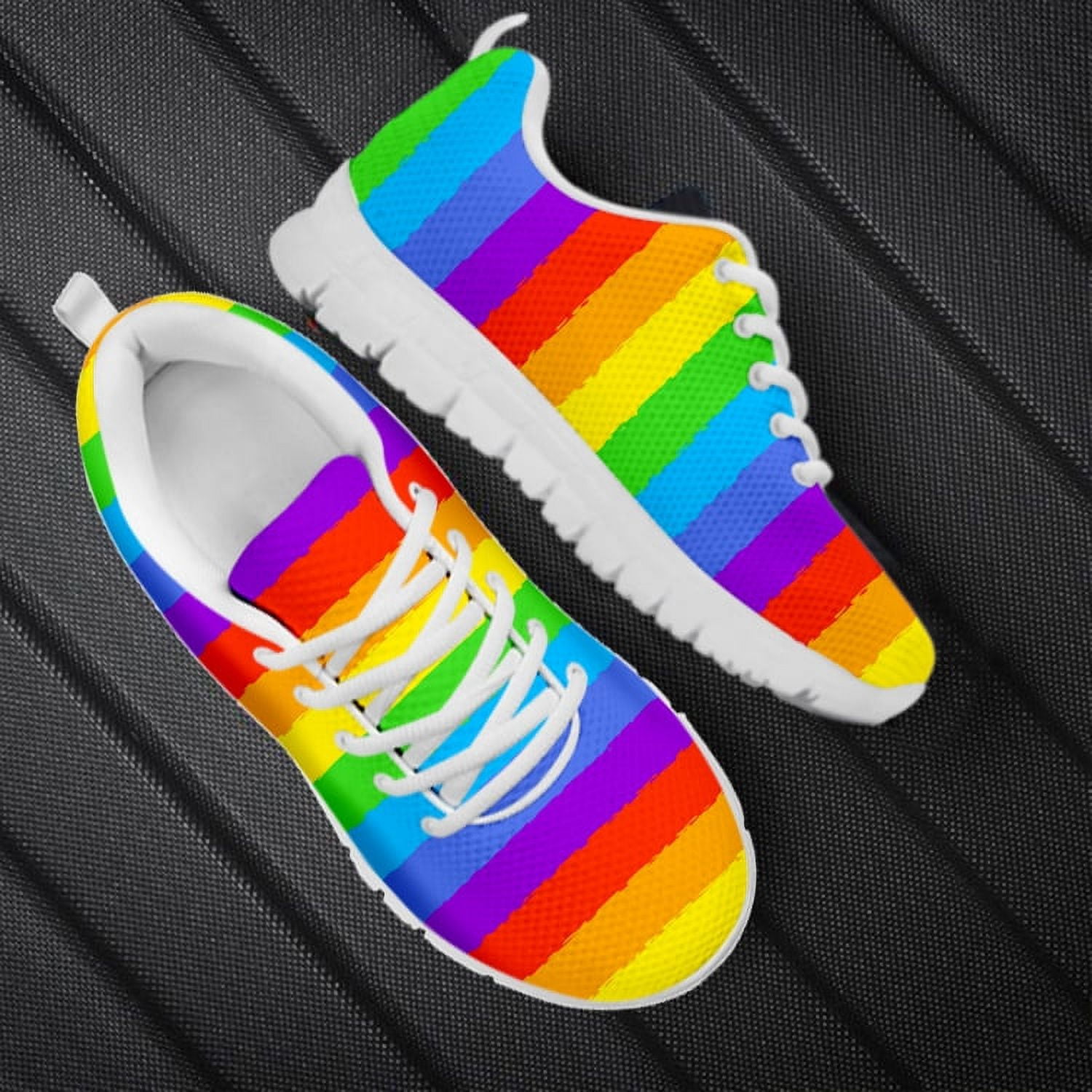 Rainbow Flag Pride Lgbt Friends Design Women's Shoes Flats Casual ...