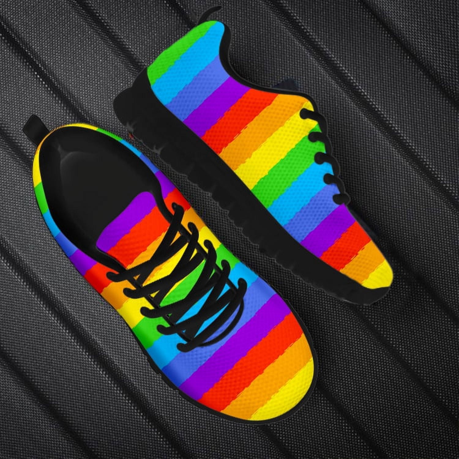 Rainbow Flag Pride Lgbt Friends Design Women's Shoes Flats Casual ...