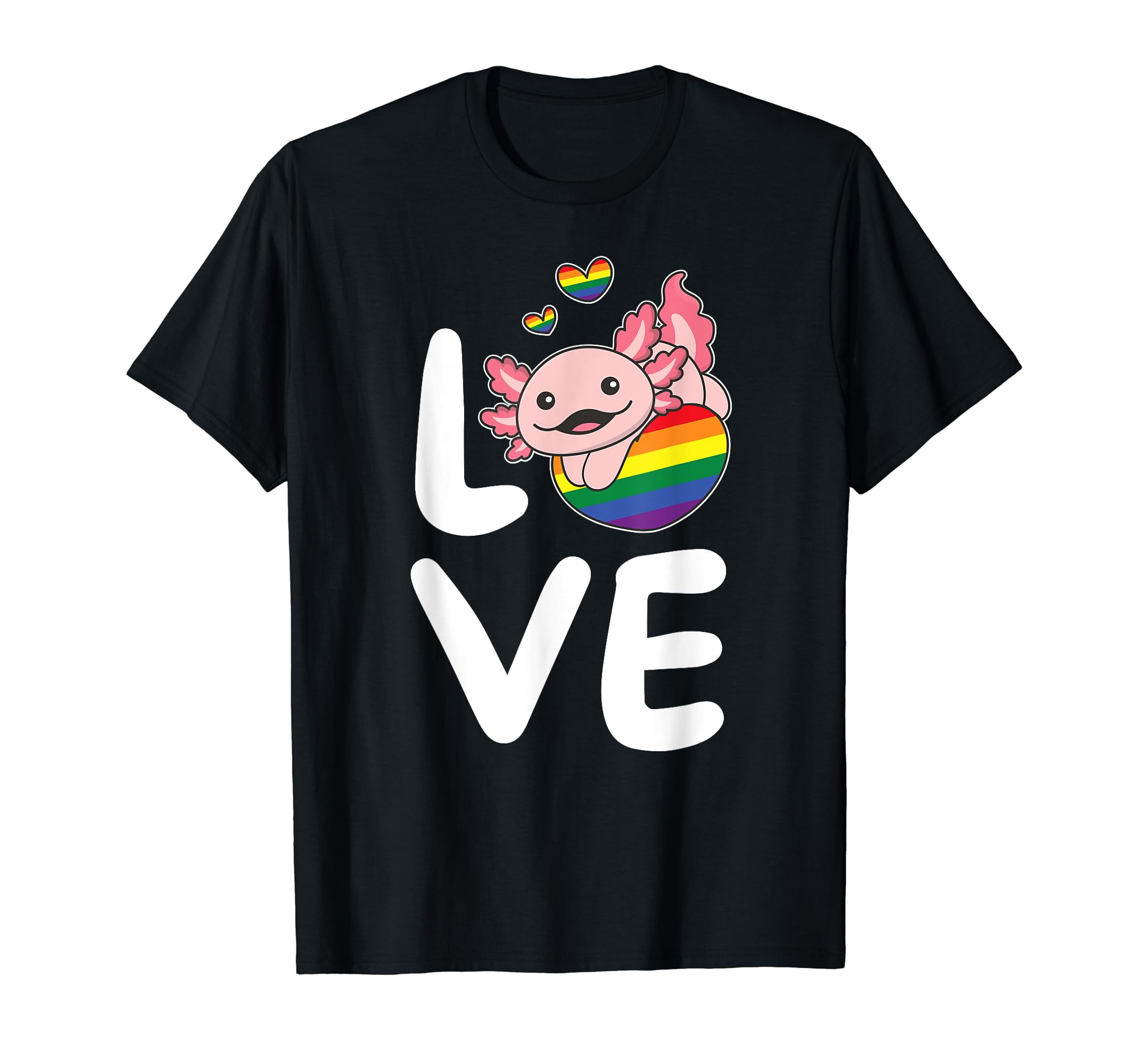 Rainbow Flag Pride Month Lgbtq Rainbow Love Axolotl T-Shirt - Walmart.com