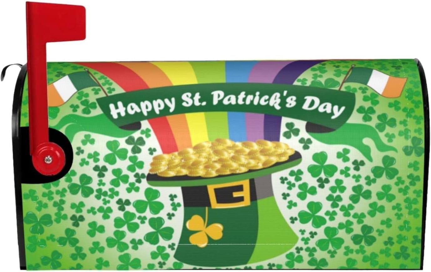 Rainbow Flags St. Patricks Day Spring Mailbox Covers Magnetic Letter ...