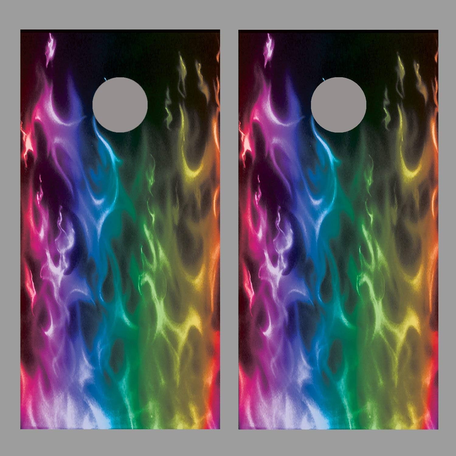Rainbow Flames Cornhole Board Decal Wrap - Walmart.com
