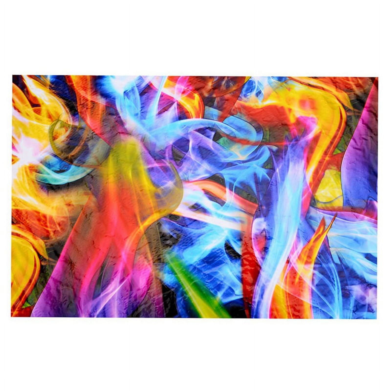 Rainbow Flames Hydrographic Film Water Transfer Printing Hydro Dip ...