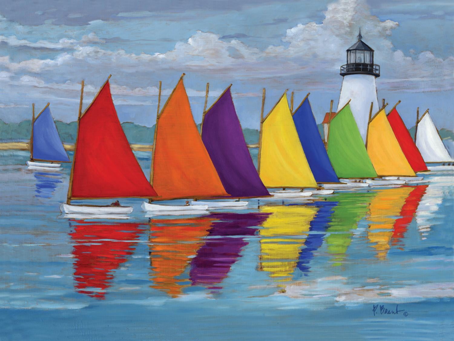 Art.com Rainbow Fleet Art Print by Paul Brent, 24" x 18" - Walmart.com