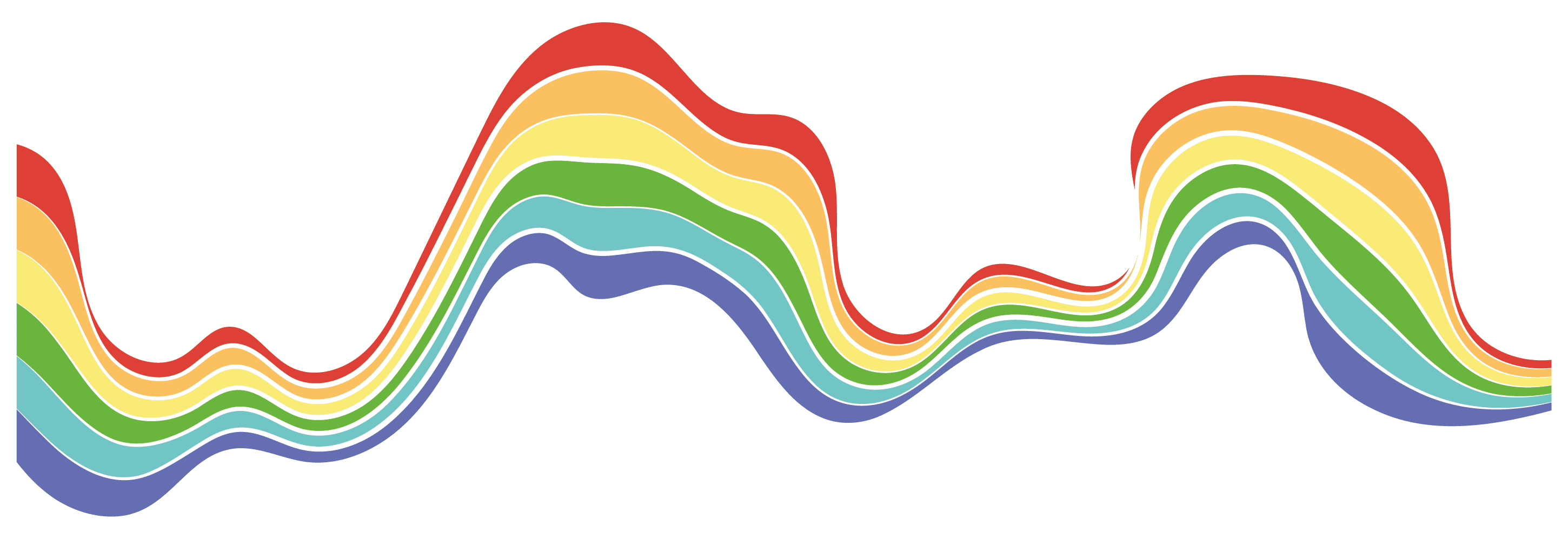 Rainbow Flow Adhesive 18" x 50" Vinyl Home Living Room Wall Sticker ...