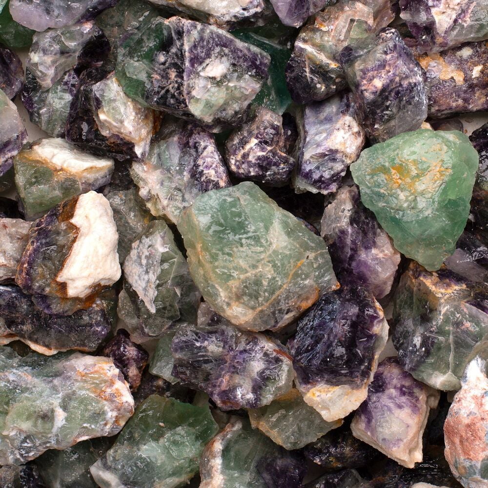 Rainbow Fluorite - Rough Rocks for Tumbling - Dispelling Fear and ...