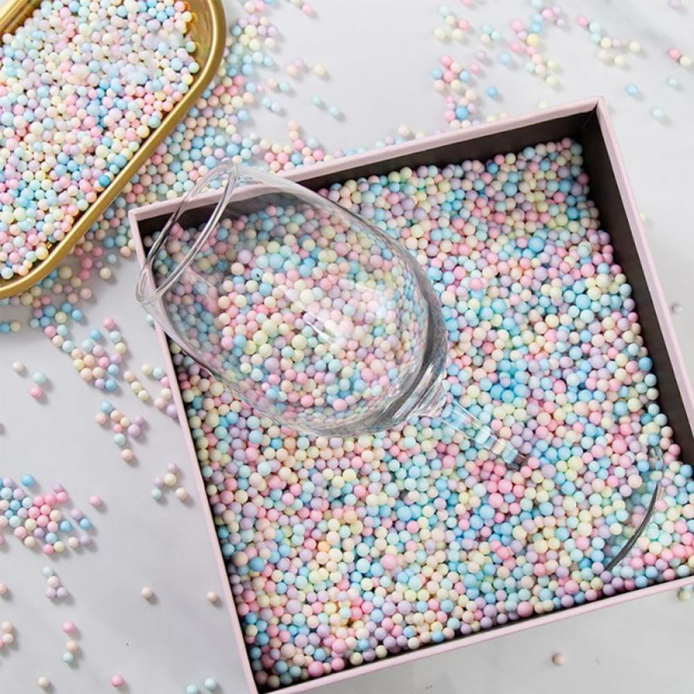 Rainbow Foam Balls Beads Decorative Styrofoam Balls Gift Box Filler DIY ...