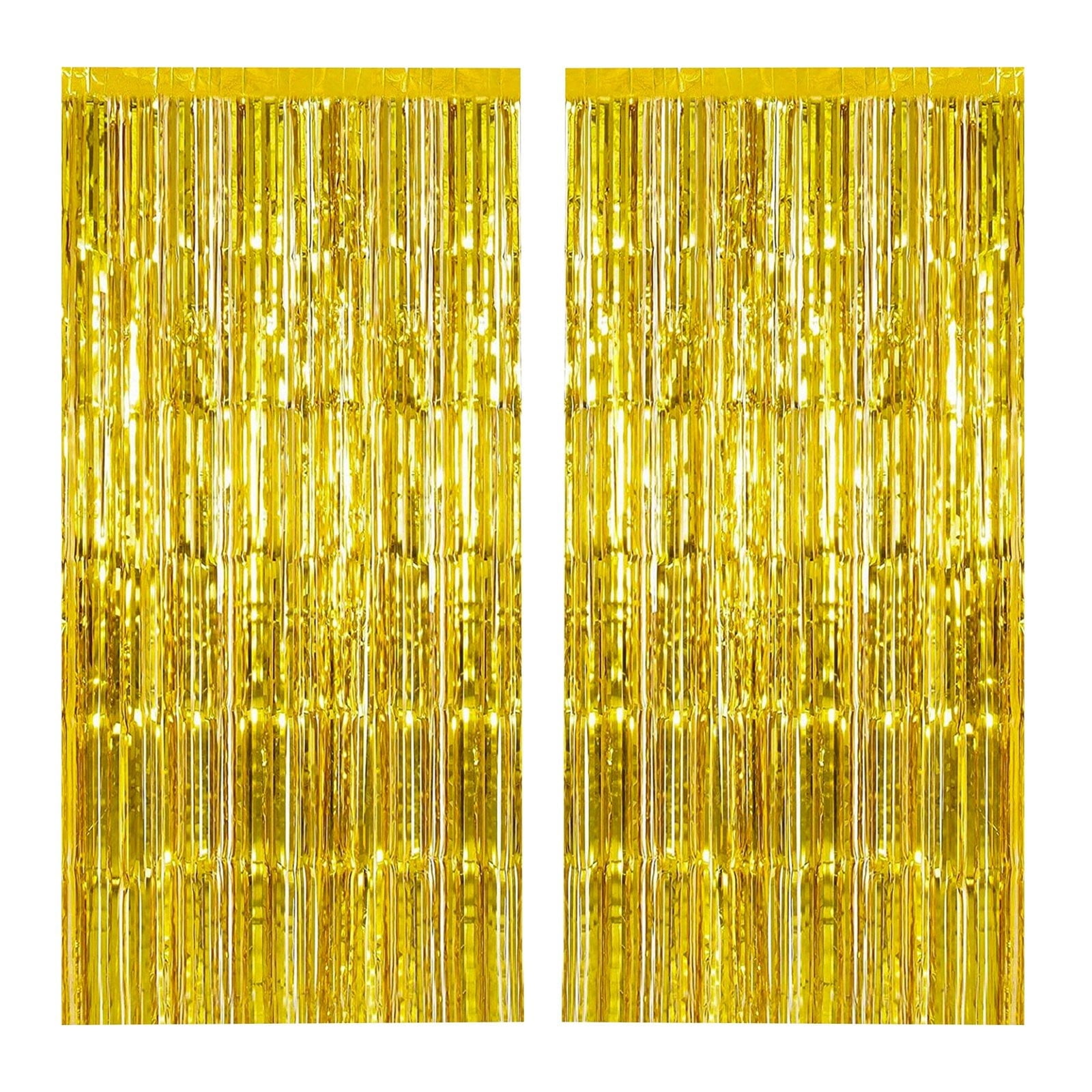 Rainbow Foil Fringe Curtains, 2 Pack Rainbow Party Decorations 98.43*39 ...