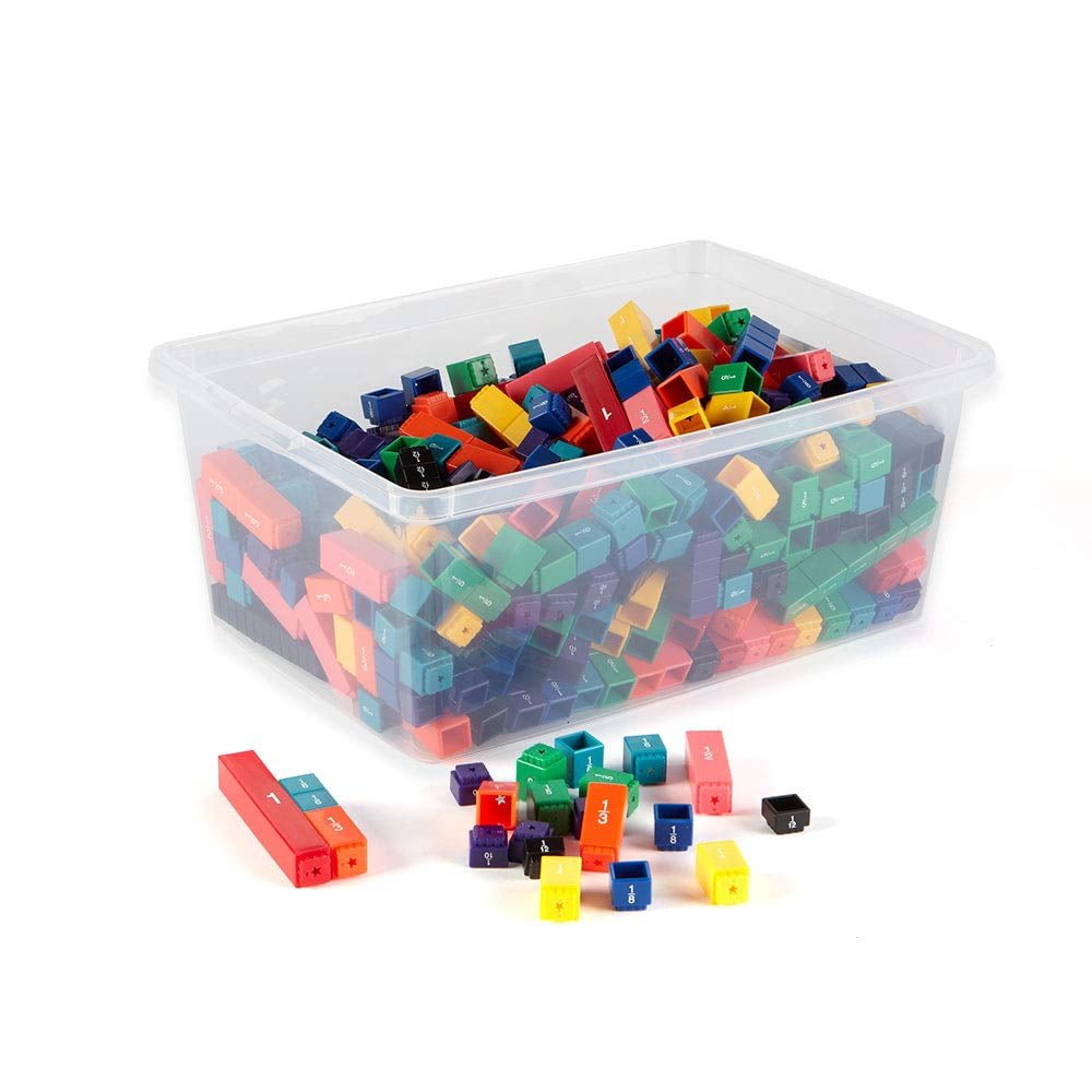 Rainbow Fraction Tower Cubes, Montessori Math Materials, Fraction ...