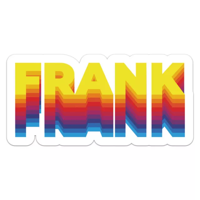 Rainbow Frank Name Sticker Phone Decal Water Bottle Stickers Car Decals ...