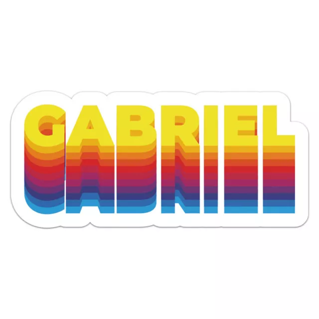 Rainbow Gabriel Name Sticker Phone Decal Water Bottle Stickers Car ...