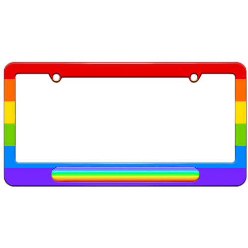 Rainbow, Gay Lesbian License Plate Tag Frame, Multiple Colors - Walmart.com