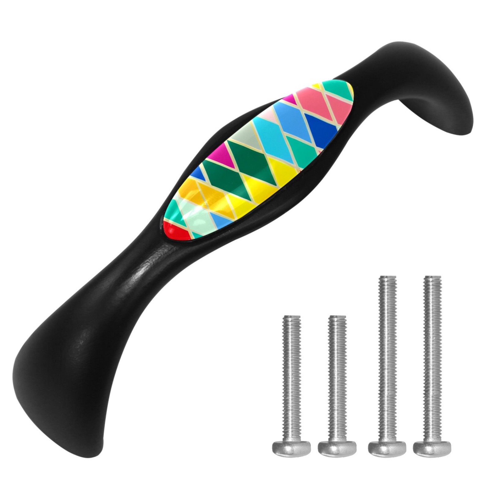 Rainbow Geometric Kitchen Cabinet Pull Knobs Drawer Hardware Handles ...