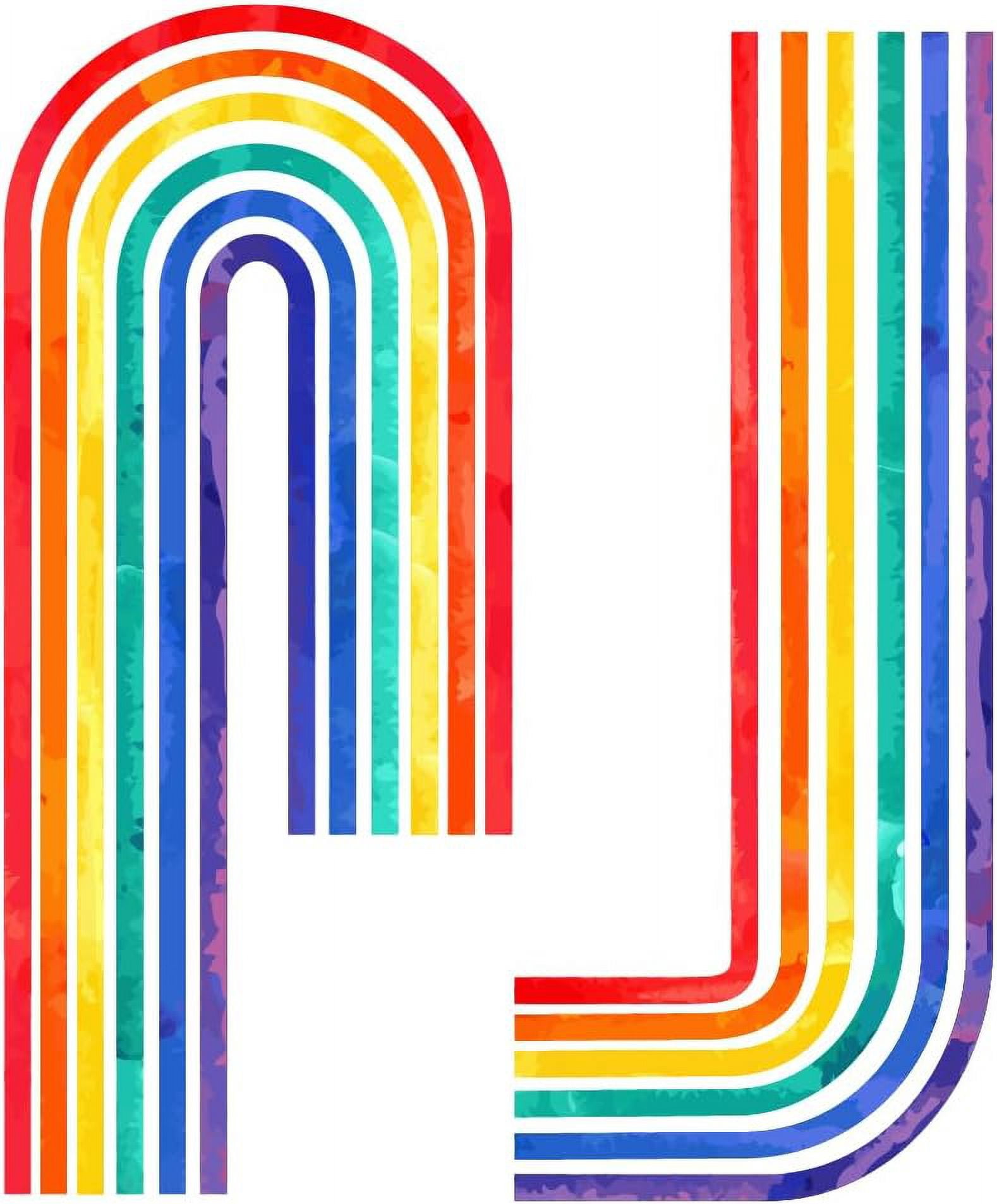 Rainbow Geometry Wall Stickers Arch Door Shape PVC Wall Decal Sticker ...