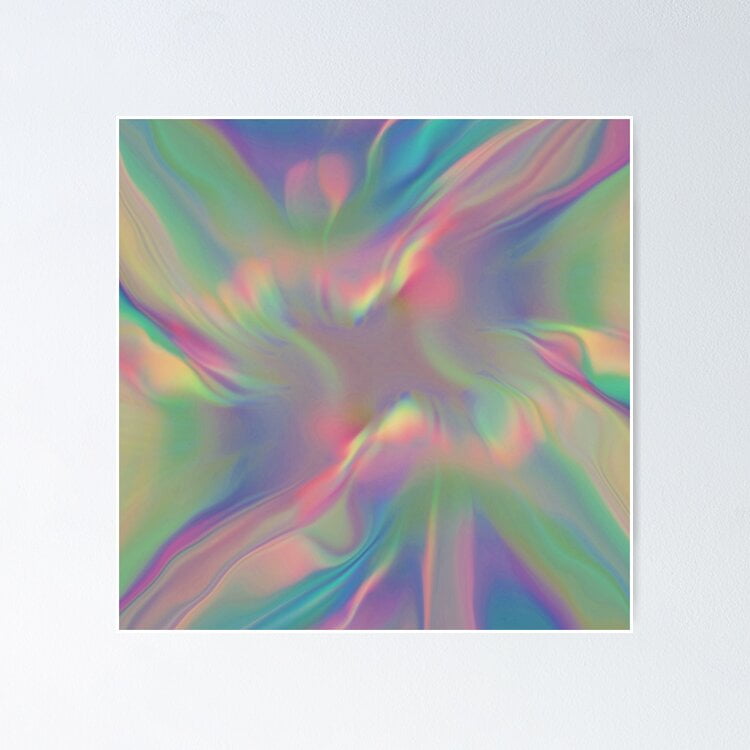 Rainbow, Glam, Cute, Glitter, For Her, Girly, Pattern Poster- Unframed ...