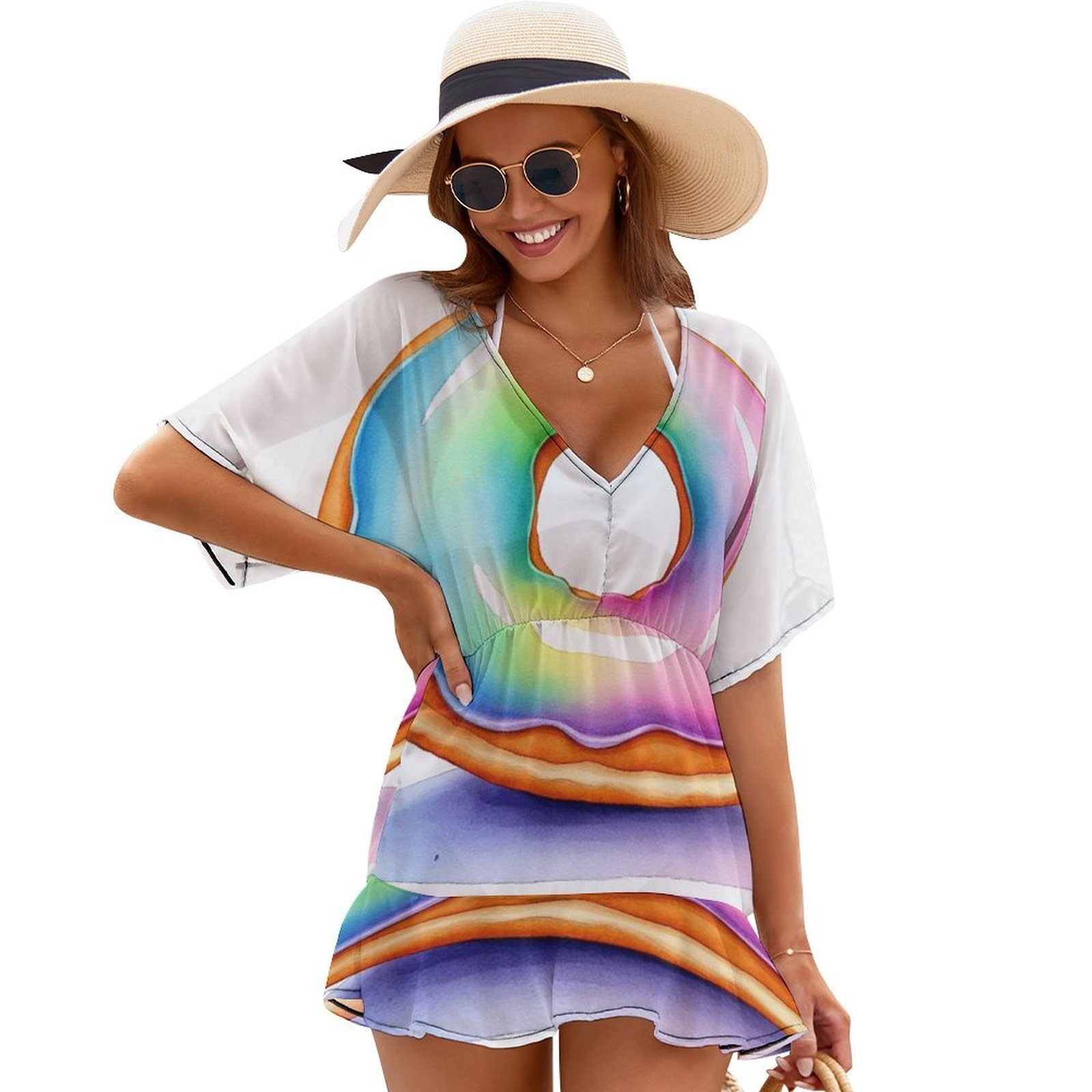 Rainbow Glazed Donut Women's Luxury Party Dress Evening Dresses Ladies ...
