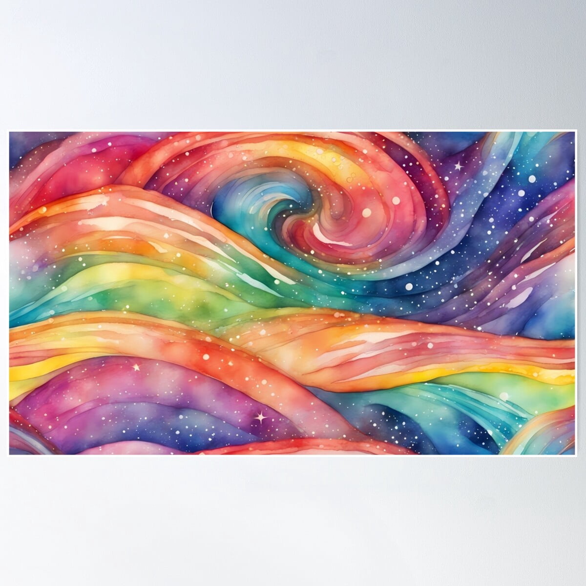 Rainbow Going All In Poster Wall Art, Modern Wall Decor For Living Room ...