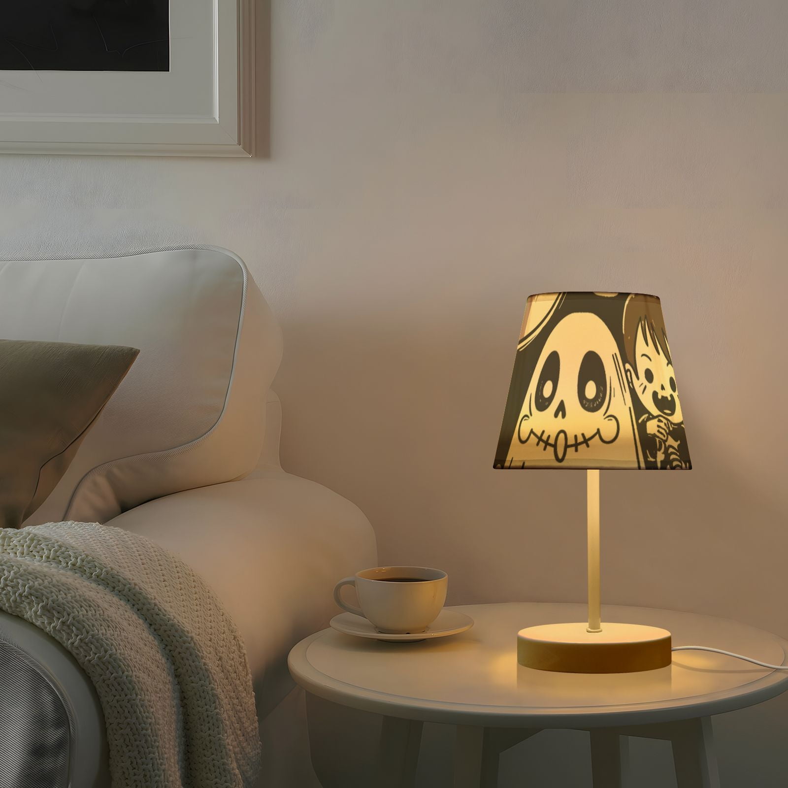 Rainbow Gost Desk Lamp 3 Color Modes LED Table Lamp Nightstand Reading ...