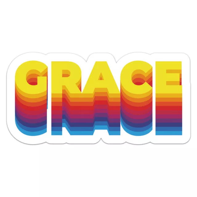 Rainbow Grace Name Sticker Phone Decal Water Bottle Stickers Car Decals ...