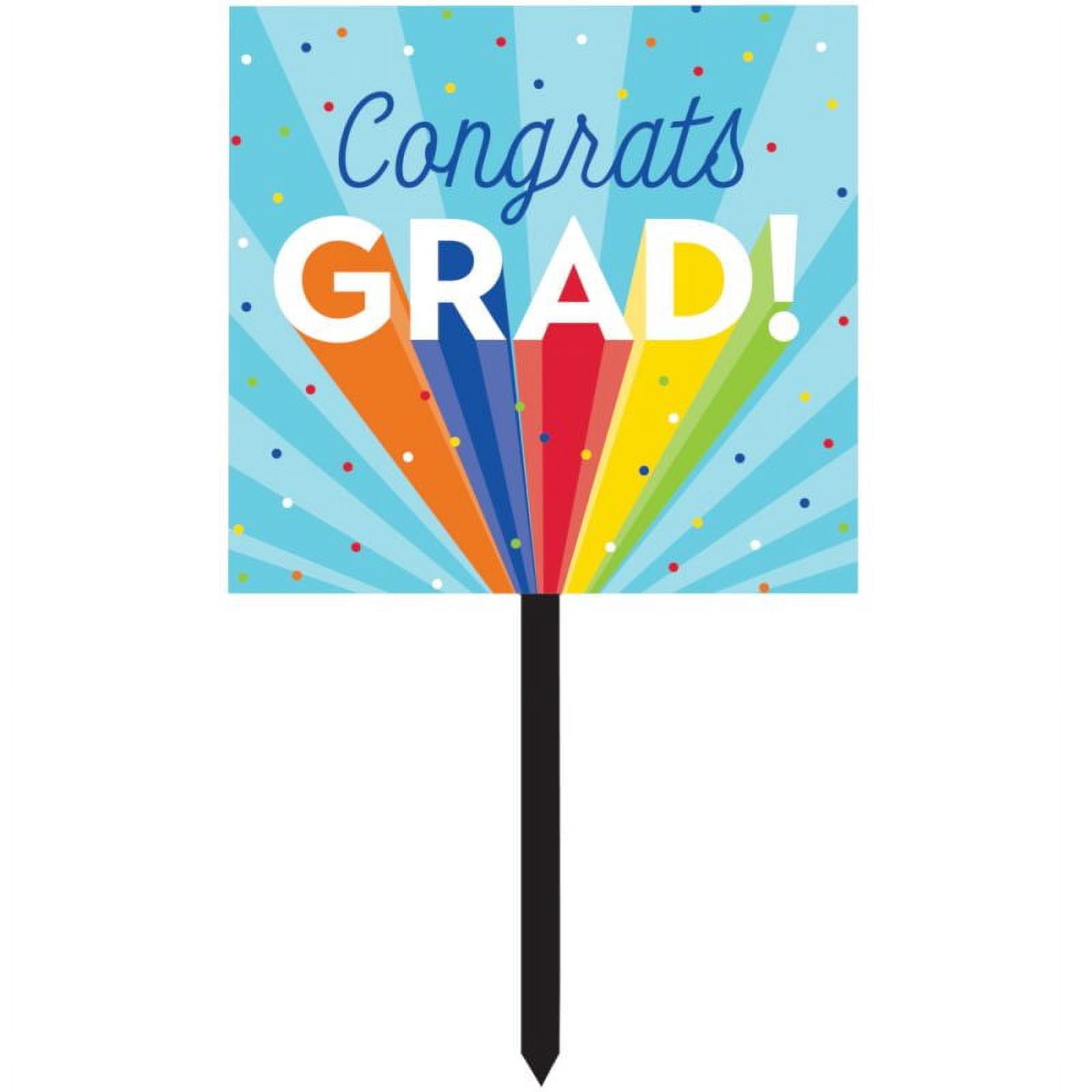 Rainbow Grad Yard Sign - Walmart.com