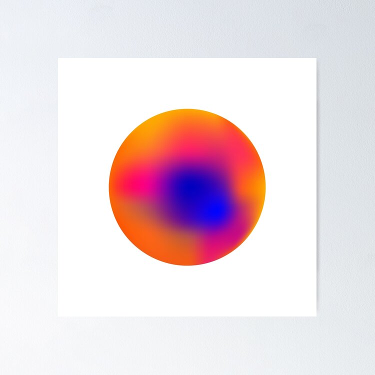 Rainbow Gradient Circle UNFRAMED Poster, 8x12 - Walmart.com