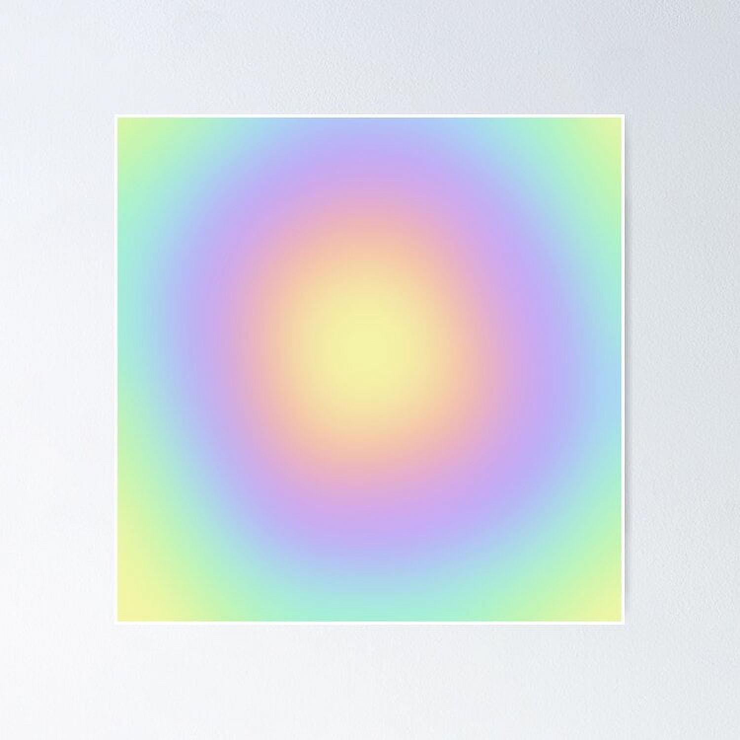 Rainbow Gradient Color Burst - Pastel UNFRAMED Poster, 18x24 - Walmart.com