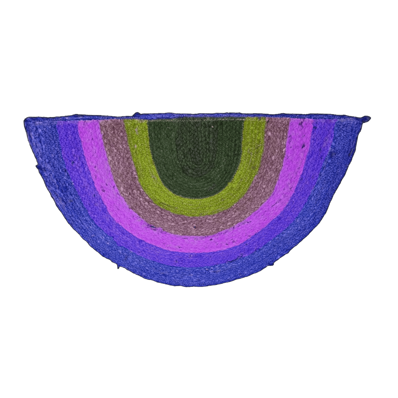 Rainbow Half Moon Accent Jute Rug - Purple - Walmart.com