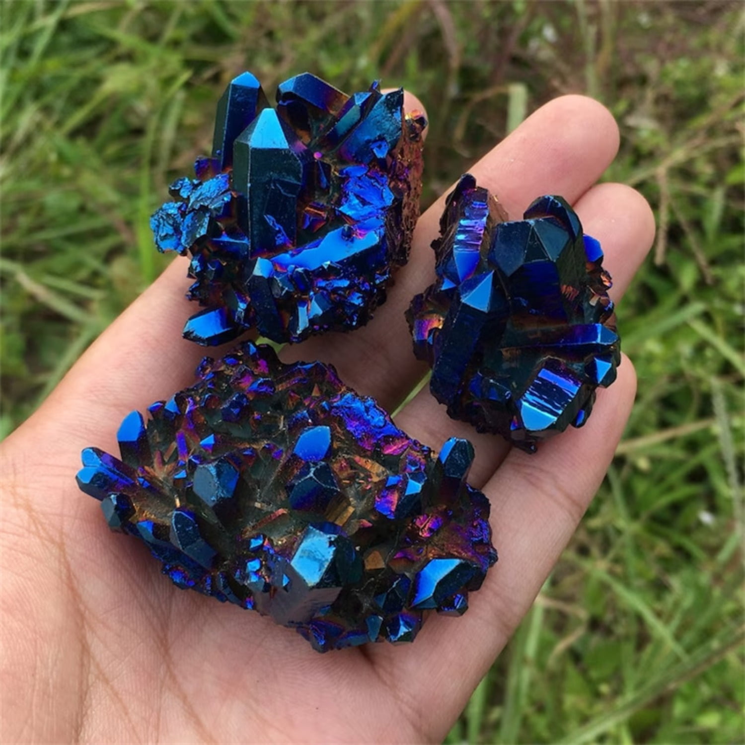 Rainbow Halo Titanium Gemstone Quartz Crystal Cluster Specimen ...