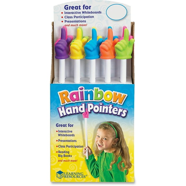 Rainbow Hand Pointers, 15", Pack of 10 - Walmart.com