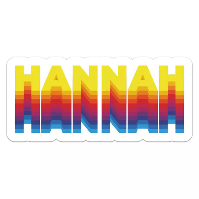 Rainbow Hannah Name Sticker Phone Decal Water Bottle Stickers Car ...