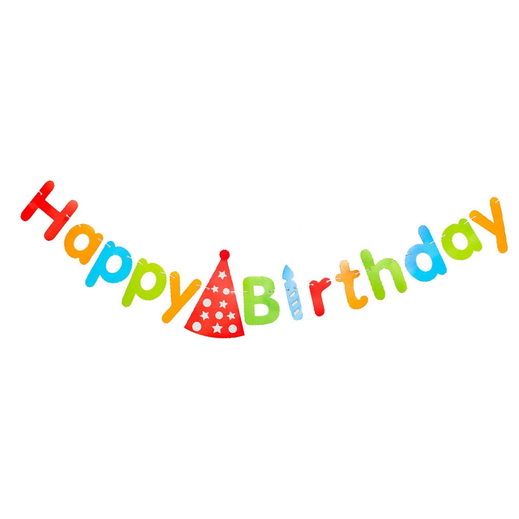 Rainbow Happy Birthday Banner Birthday Decorations Birthday Banner ...