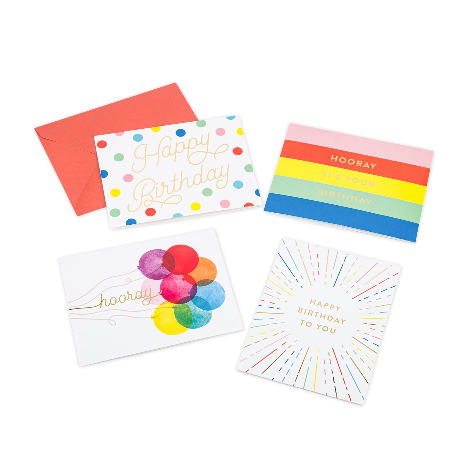 Rainbow Happy Birthday Cards & Envelopes by Recollections - 4.25" x 5.5 ...