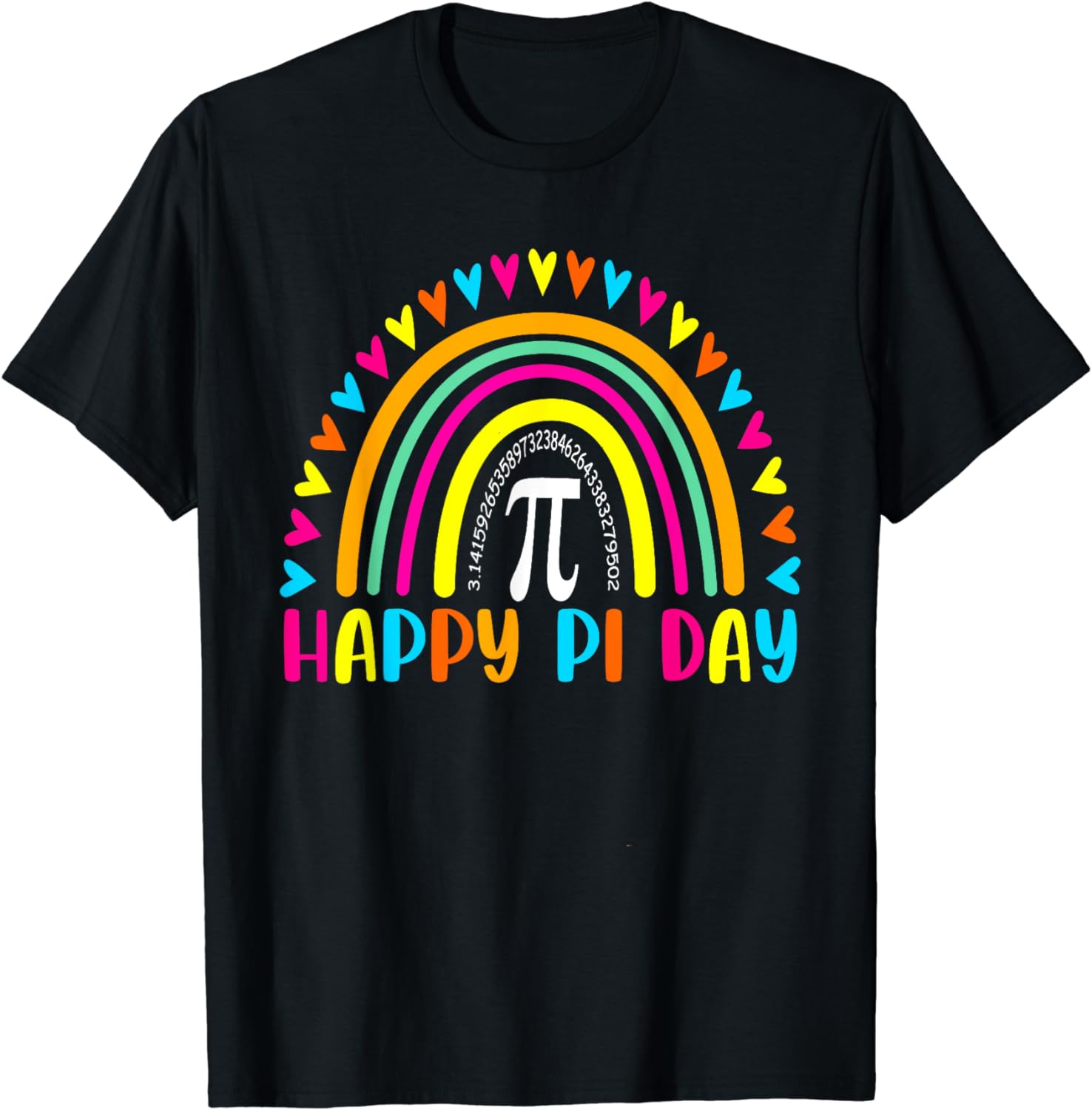 Rainbow Happy Pi Day Math Teacher boys girls Pi day T-Shirt - Walmart.com