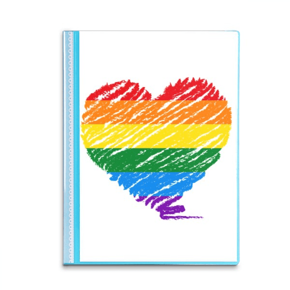 Rainbow Heart LGBT Book Sheet Protectors Portfolio Binder Folder ...