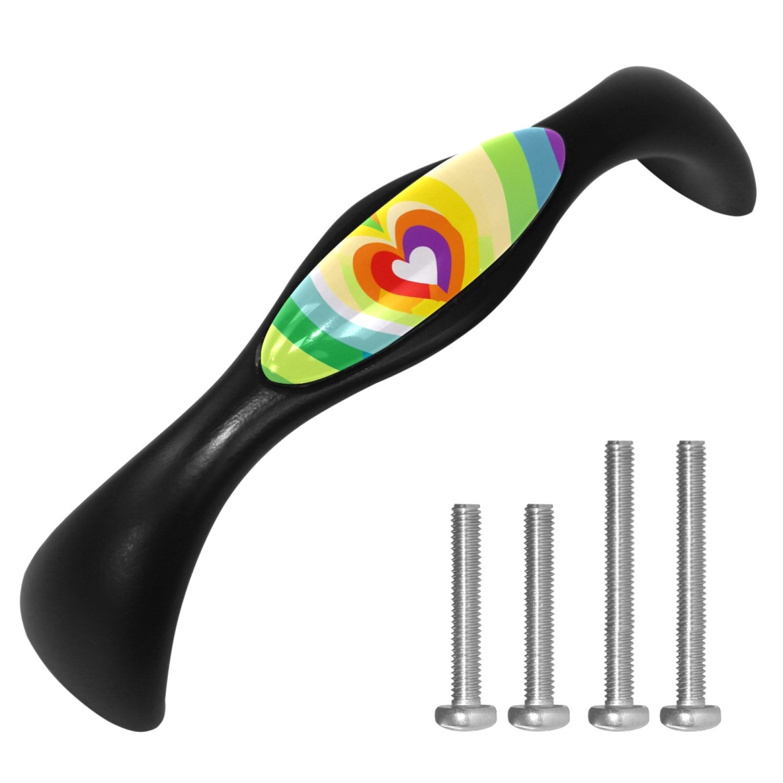 Rainbow Heart Valentine's Day Kitchen Cabinet Pull Knobs Drawer ...