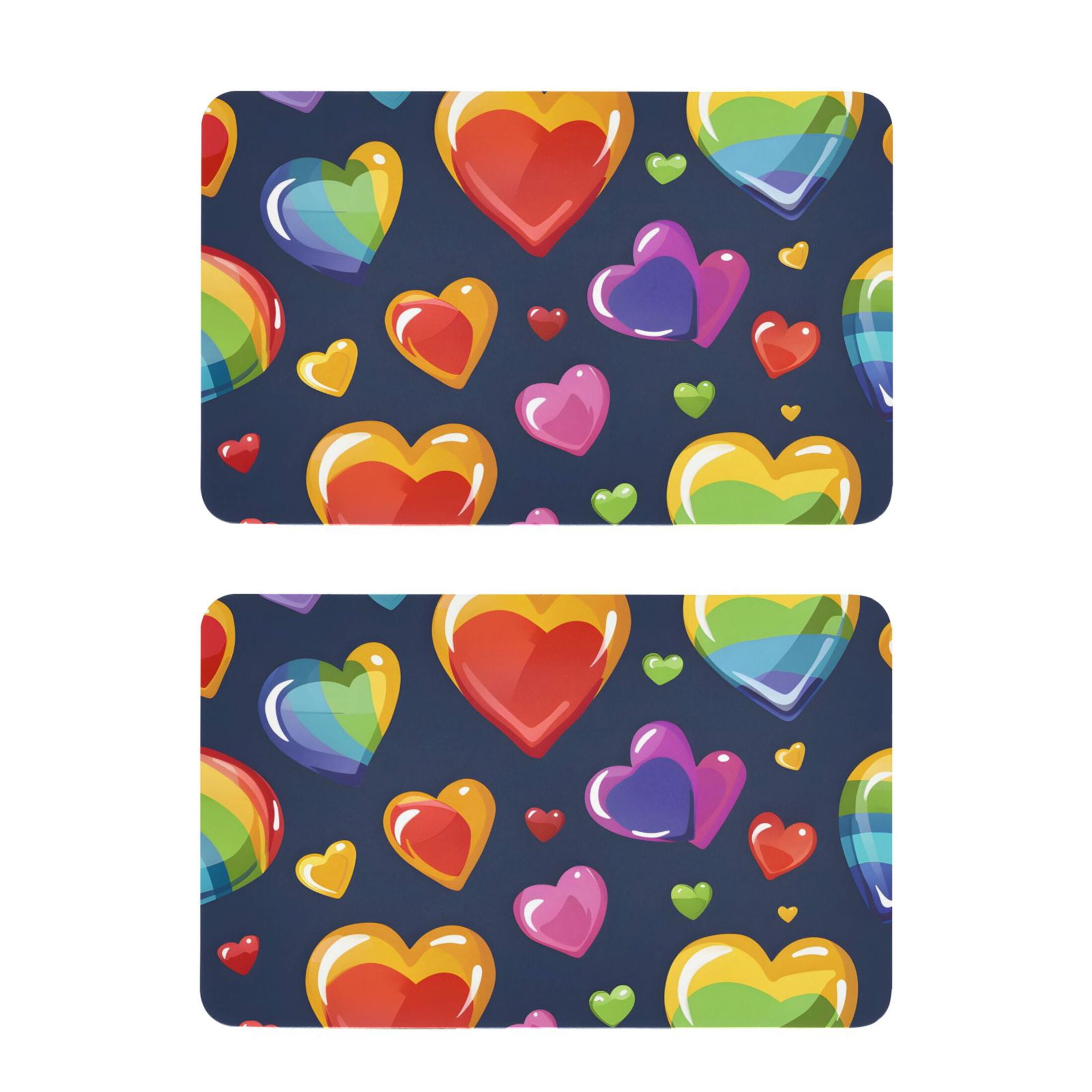 Rainbow Hearts Fridge Magnets Sticker Refrigerator Magnetic Kitchen ...
