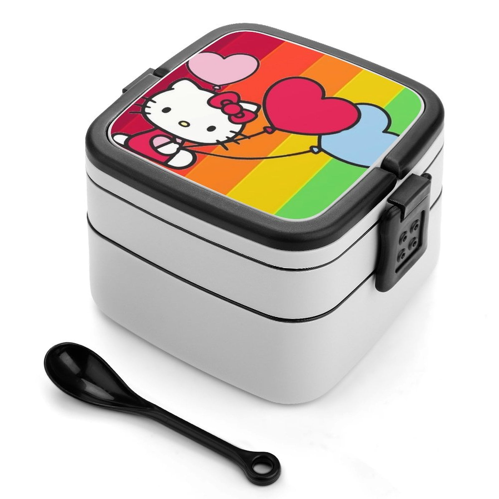 Rainbow Hello Kitty0065 Reusable Bento Boxes Lunch Box Double Layer ...