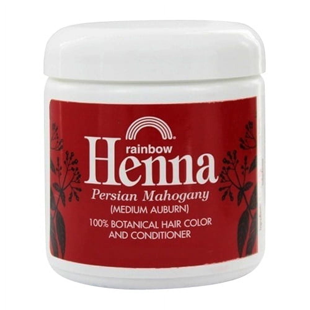 Rainbow Henna 100% Botanical Hair Color And Conditioner, Mahogany, 4 oz ...