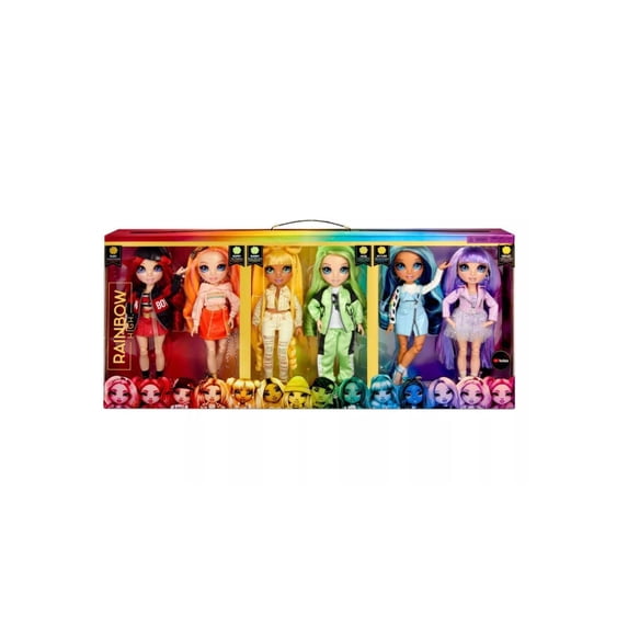 Rainbow High Collect Rainbow Fashion Doll MEGA 6 Pack Bundle Includes ...