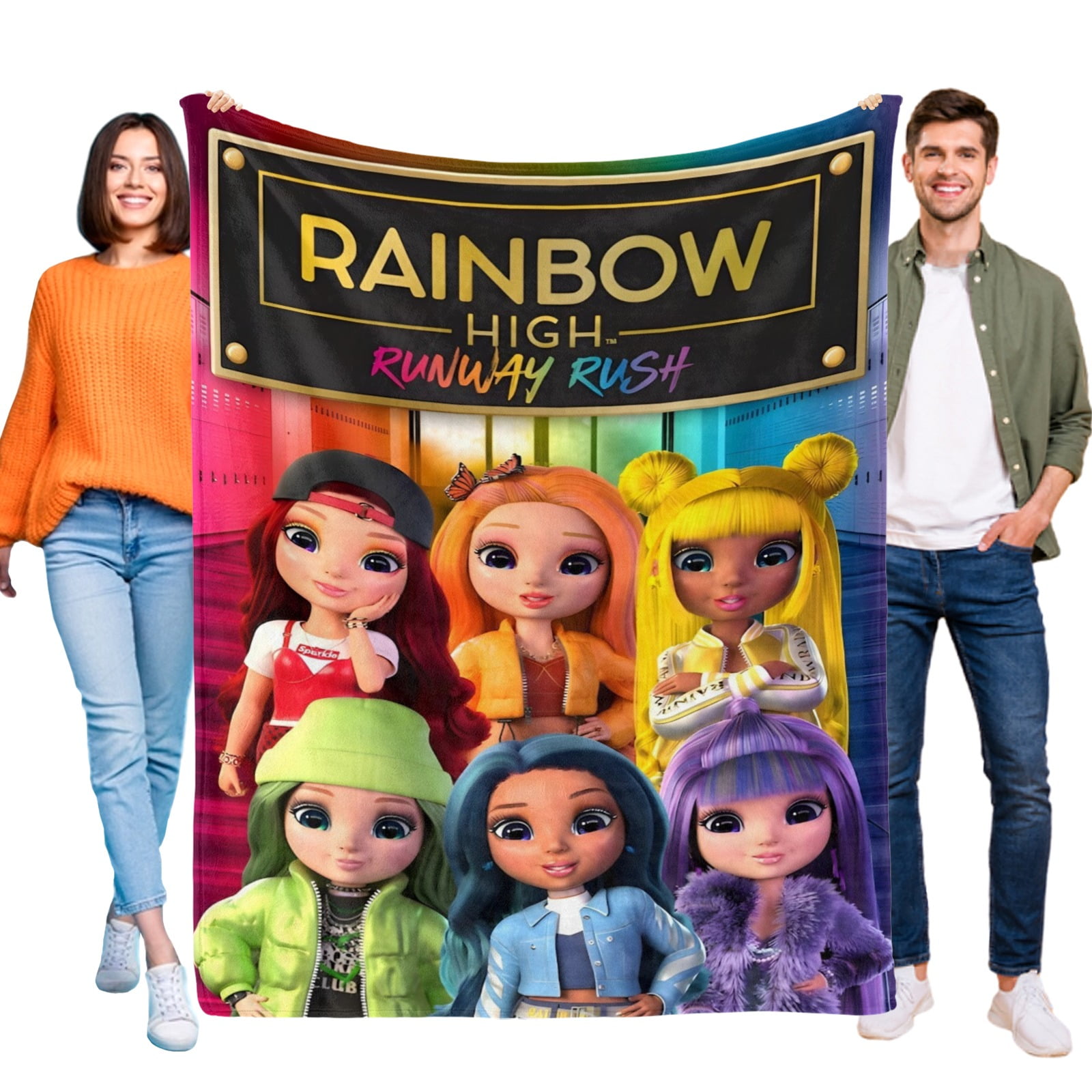 Rainbow High Dolls-themed Pals Plush Throw Blanket Gifts for Fans Girls ...