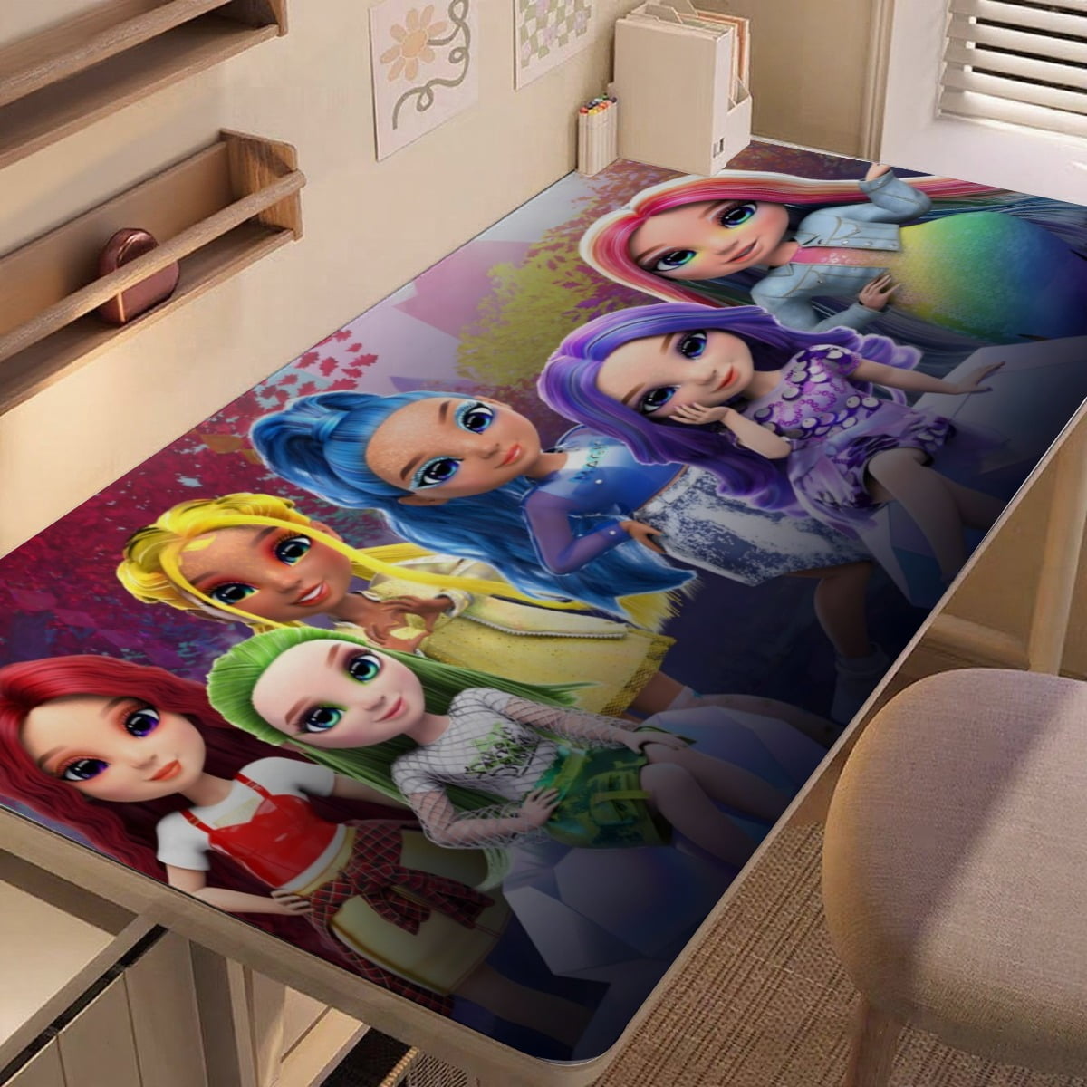 Rainbow High Dolls-themed extra-large Non-Slip Base leather Desk Table ...