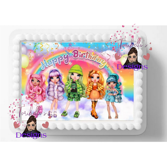 Rainbow High Image Edible Cake Topper Birthday Cake Decoration Edible ...