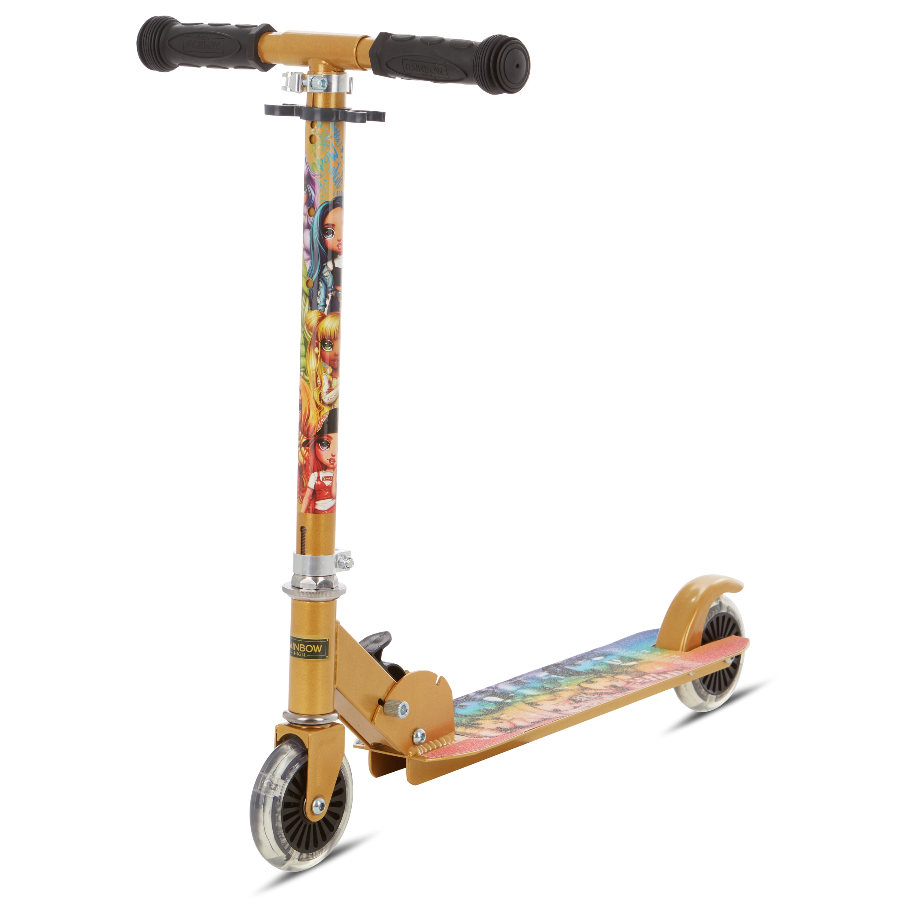 Rainbow High Licensed 2 Wheel Kick Scooter with Light-up Wheels and ...