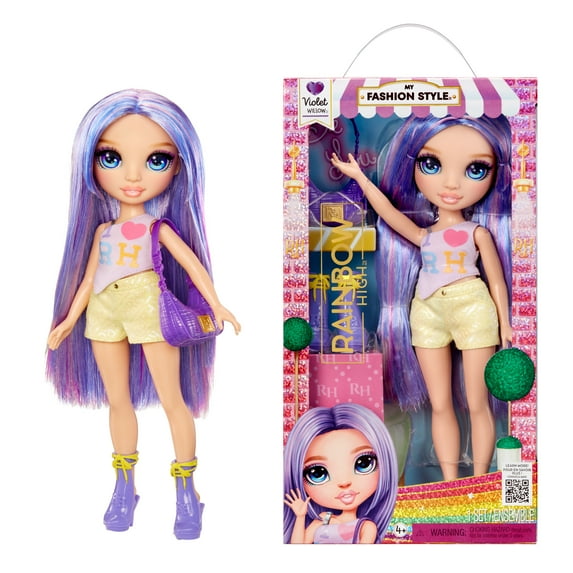 Rainbow High My Fashion Style Violet, Purple 11" Fashion Doll with ...