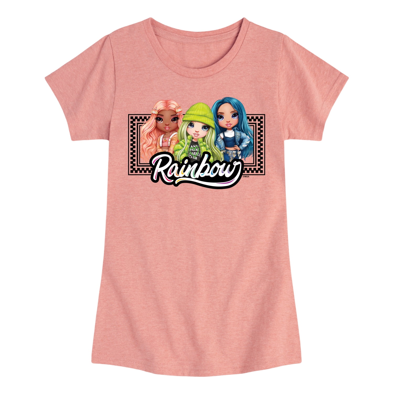 Rainbow High - Rainbow Checkered Frame - Toddler And Youth Girls Short ...