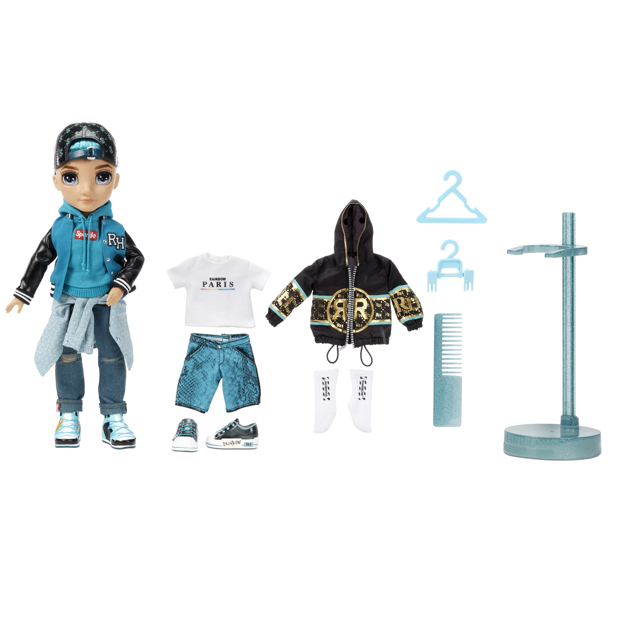 Rainbow High River Kendall – Teal Boy Fashion Doll with 2 Complete Mix ...