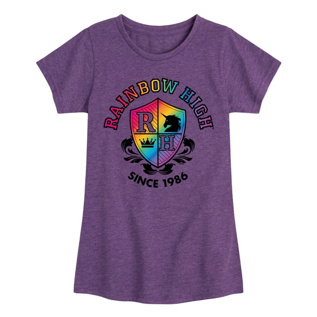 Rainbow High - School Crest - Toddler And Youth Girls Short Sleeve ...