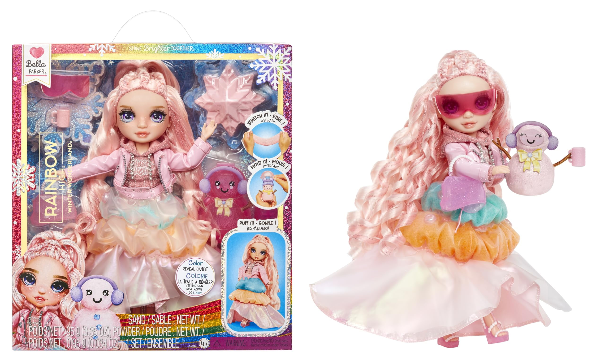 Rainbow High Winter Wonderland Bella - Pink 11” Fashion Doll with Magic ...