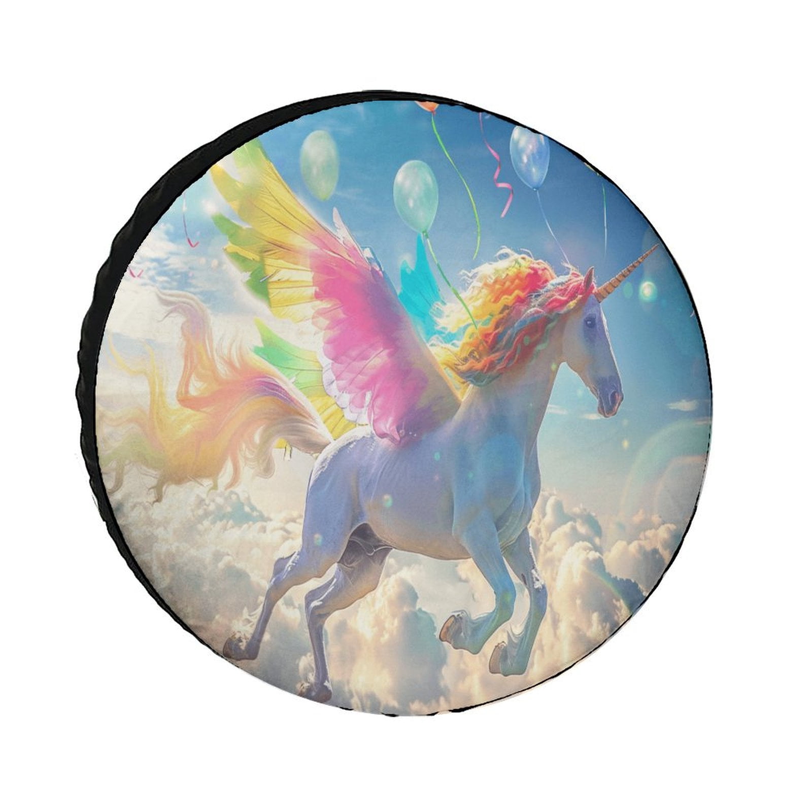 Rainbow Horse with Wings Spare Tire Cover Tire Covers Protector Wheel ...